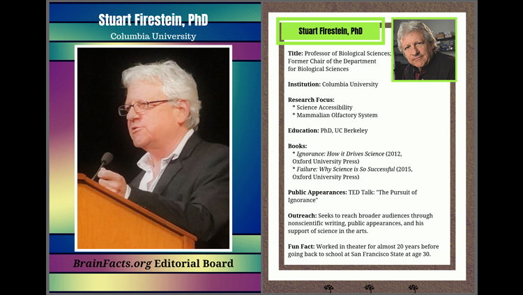 Meet Stuart Firestein, PhD